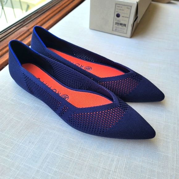 Rothy's | Shoes | New Rothys Sz 5 Maritime Navy Blue Lattice Points ...